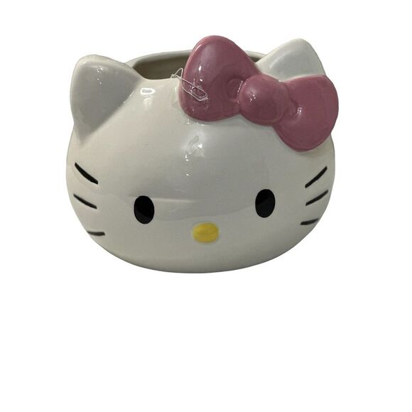 Hello Kitty | Cat | Hello Kitty Large Planter Pink Bow Garden Ceramic ...